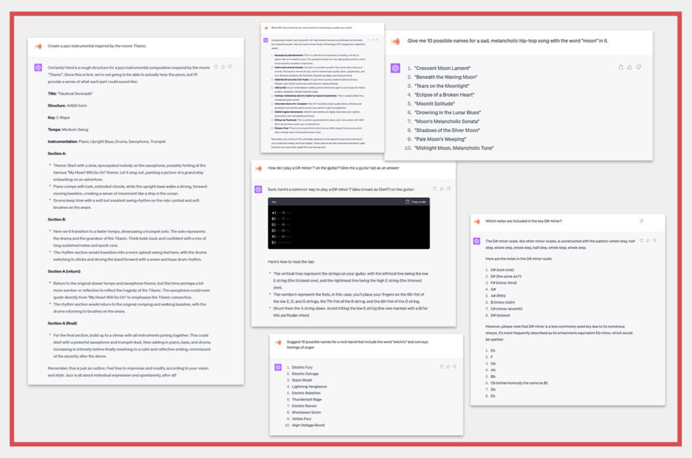 7 prompts de ChatGPT útiles para músicos y productores