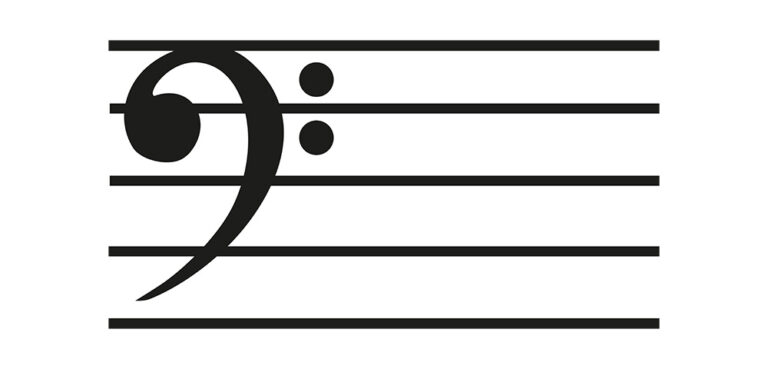 Bass clef (F clef) explained in simple terms